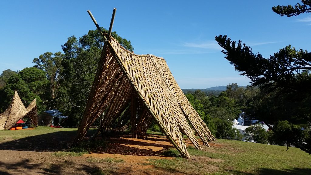 Sustainable bamboo structures built at Queensland music festival ...