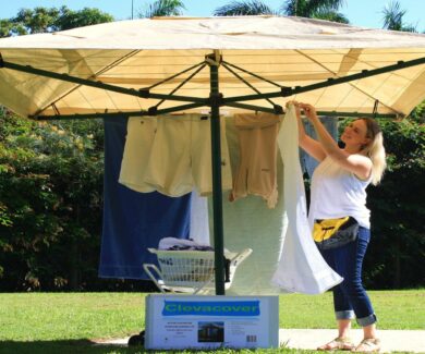 Fold Down Clothesline Cover | green magazine